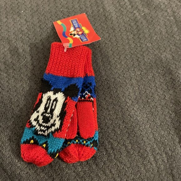 Disney | Accessories | Vintage New Disney Mickey Mouse Knit Mittens Oc9 ...